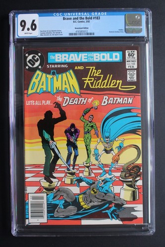 Brave and the Bold #183 Nigma RIDDLER 1982 Chess DEATH Batman Newsstand ...