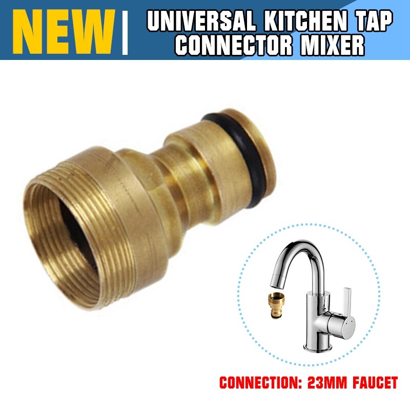 Universal Kitchen Tap Thread Connector Mixer Garden Hose Adaptor Faucet ...