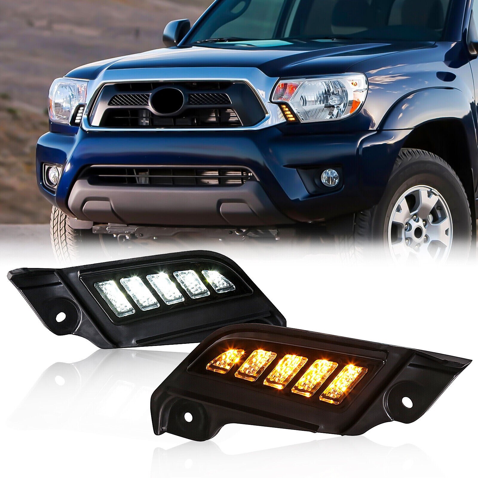 For Toyota Tacoma 2012-2015 Pickup DRL LED Daytime Running Fog Lights ...