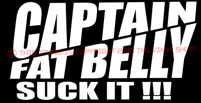 "Captain Fat Belly" Funny Impractical Jokers Decal Sticker Joe Gatto ...