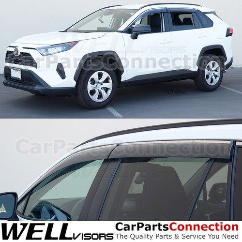 WellVisors Side Window Visors For 19-23 Toyota RAV4 Deflector Guards ...
