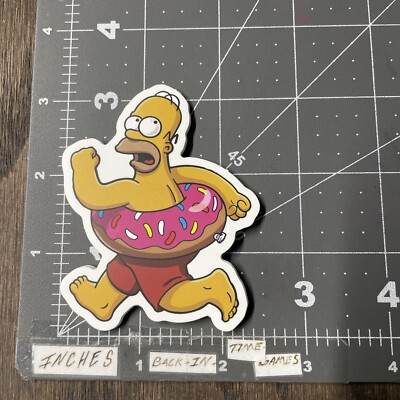 Running Homer Simpson Adult Humor Sticker For Skateboard Phone Guitar ...