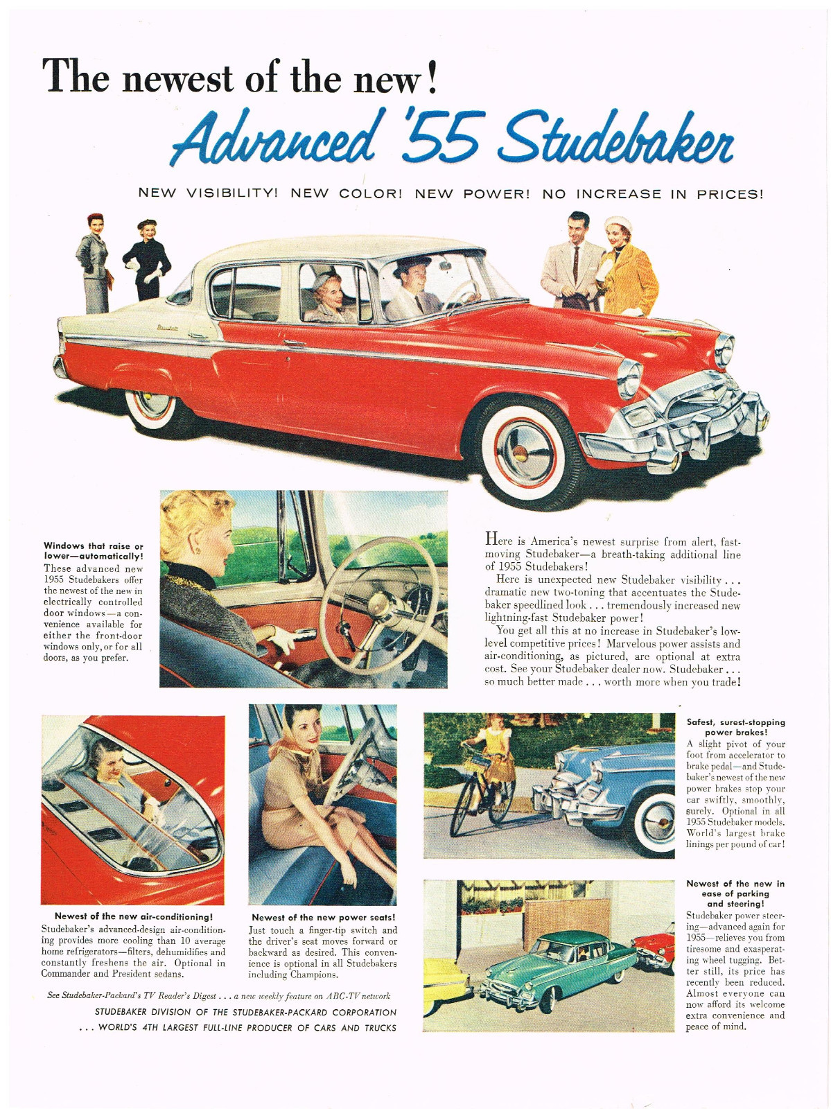 Vintage 1955 Magazine Ad For Studebaker A Breath Taking Additional Line ...