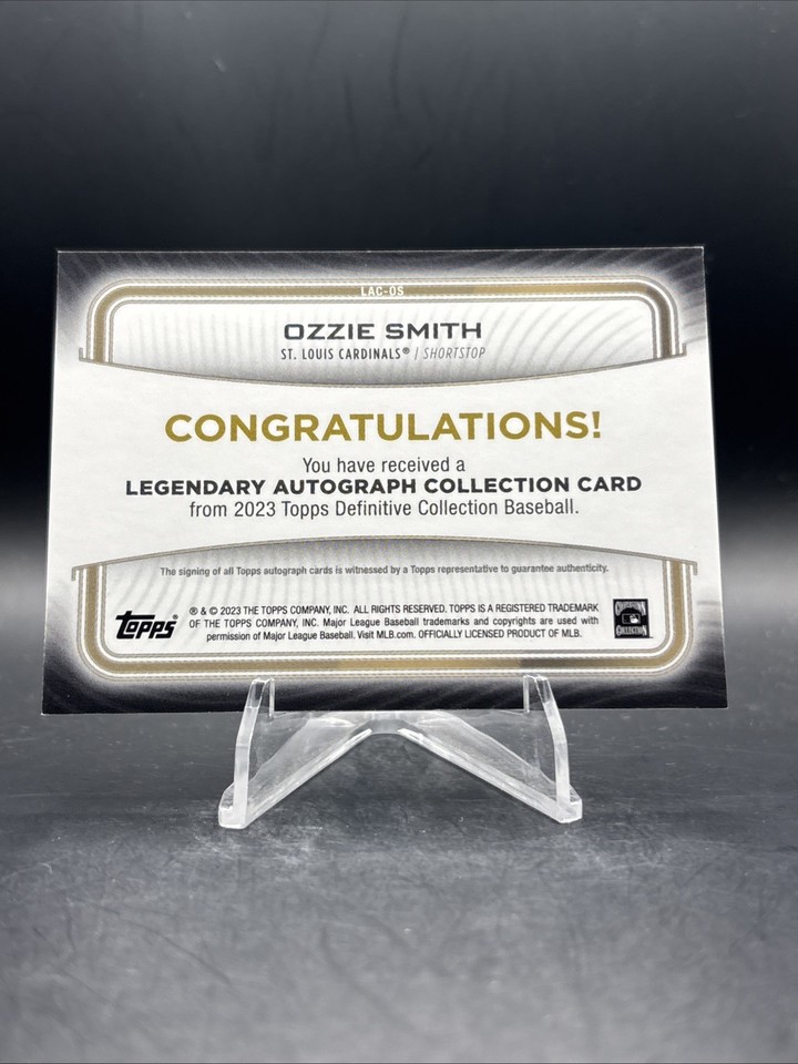 2023 Topps Definitive /25 OZZIE SMITH Silver Slugger On Card Auto SSP ...