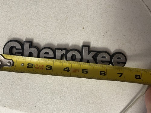 Original Jeep Cherokee SUV metal badge / emblem / 7.25in Logo Cherokee ...