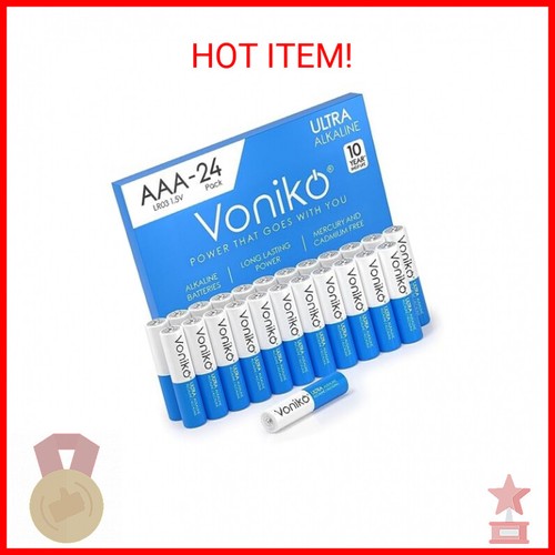 Voniko - Premium Grade AAA Batteries - 24 Pack - Alkaline Triple A ...