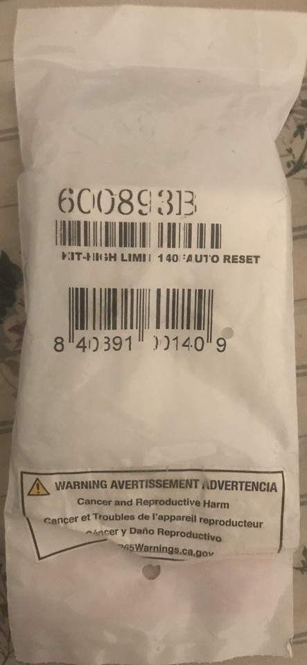 Raypak 600893B Auto-Reset High Limit Switch New ! Sealed ! Free ...