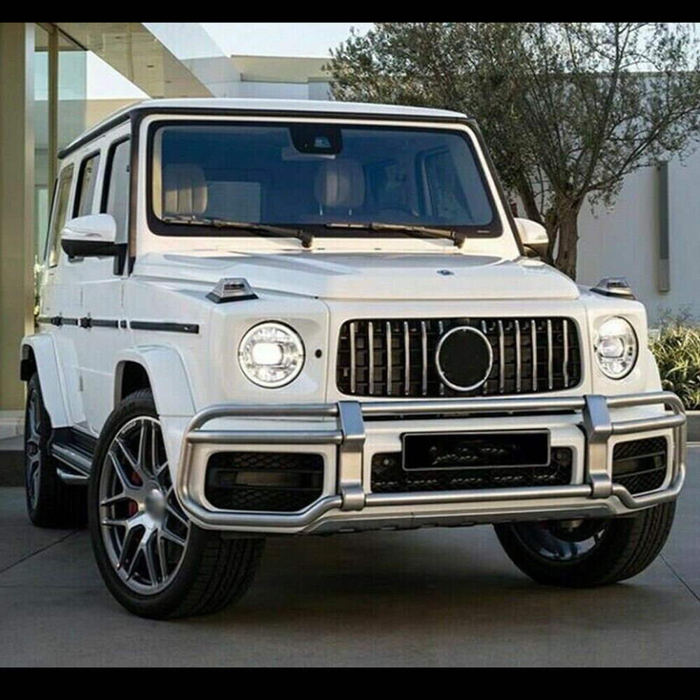 New Silver Guard Brush Grille Bumper For 2019 - 2024 AMG G63 W464 G500 ...