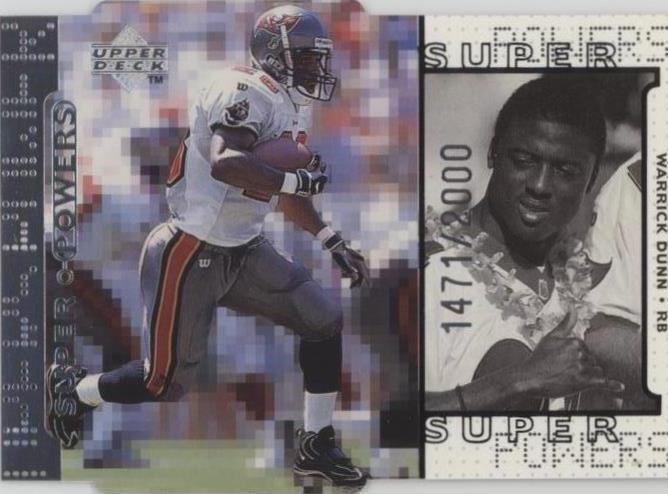 1998 Upper Deck - Super Powers Warrick Dunn #S28 Silver Die-Cut /2000 ...