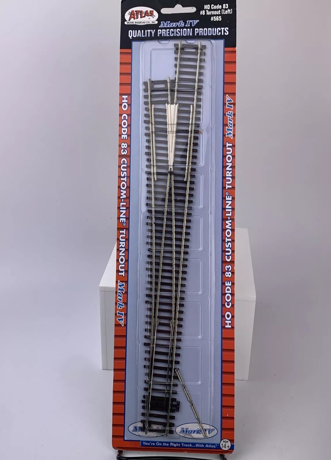 Atlas #565 Left Hand #8 Custom-Line Turnout Code 83 Rail HO Scale | eBay