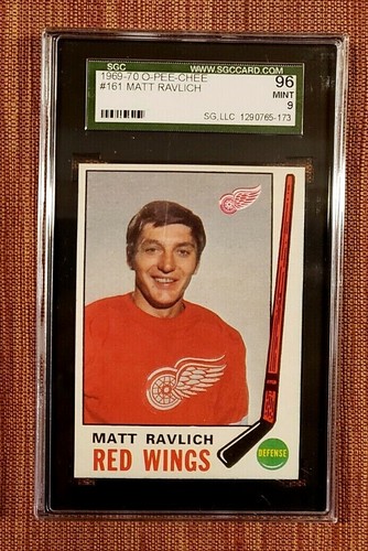 1969-70 O-Pee-Chee #161 Matt Ravlich Detroit Red Wings Hockey Card SGC ...