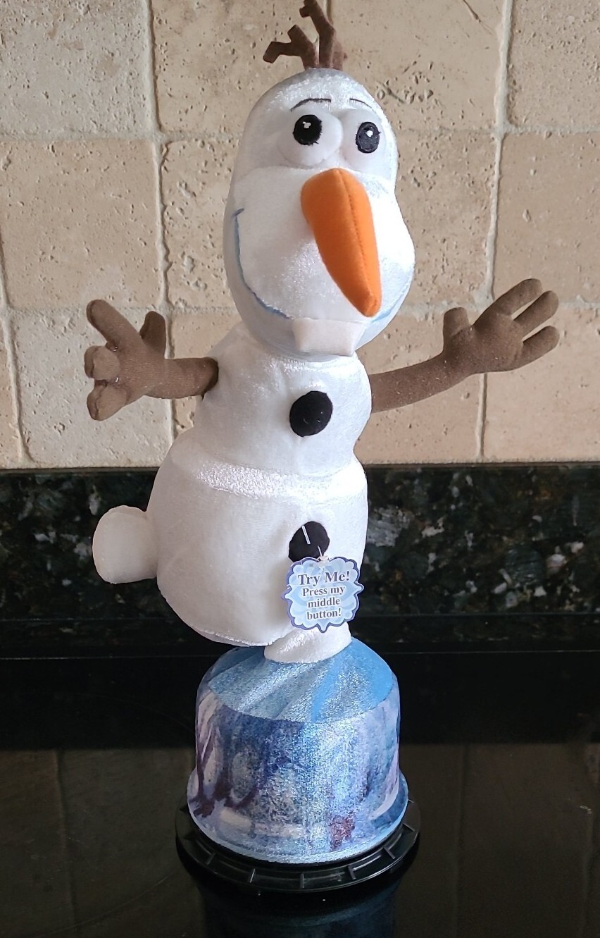 Disney Frozen Olaf 15" Spinning & Talking Singing Plush Christmas Decor ...
