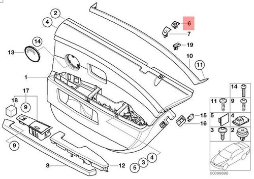 Genuine BMW E65 E66 Sedan Door Lock Button Cover OEM 51417075574 | eBay