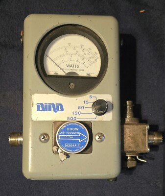 Bird 4304A Thruline Wattmeter Watt Element Slug Reading Meter With Bird ...