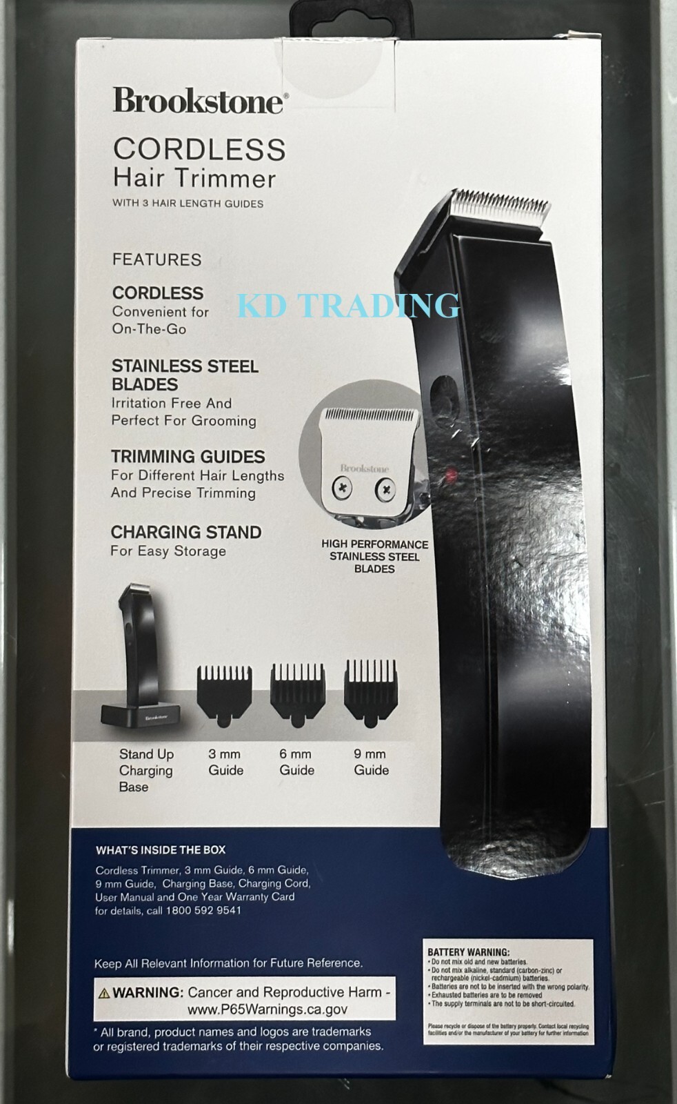 BROOKSTONE Recharge Cordless High-Performance STAINLESS STEEL BLADE ...