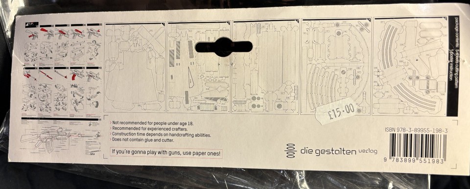 Paper Model Kit AK47 Papercraft 1:1 Assault Rifle COMPLETE, UNCUT | eBay