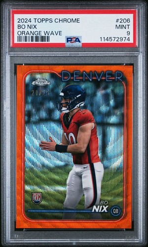 2024 Topps Chrome BO NIX ROOKIE ORANGE WAVE REFRACTOR /25 PSA 9 COLOR ...