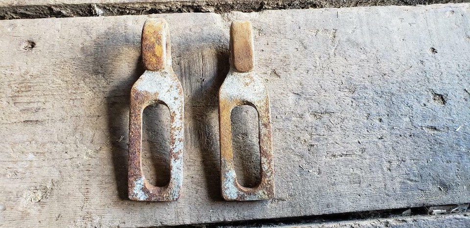 VINTAGE Antique Forged RUSTIC PRIMITIVE FARM BARN HOOKS SET of 2 | eBay