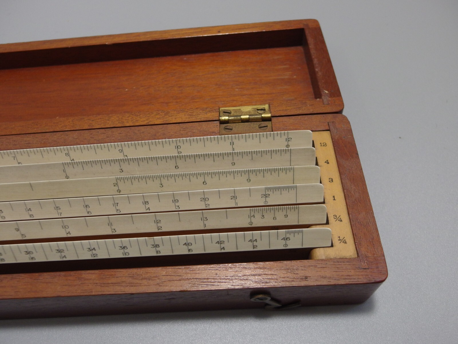 Vintage Cased Drafting Set Architect Scale Rulers T.A. Alteneder ...