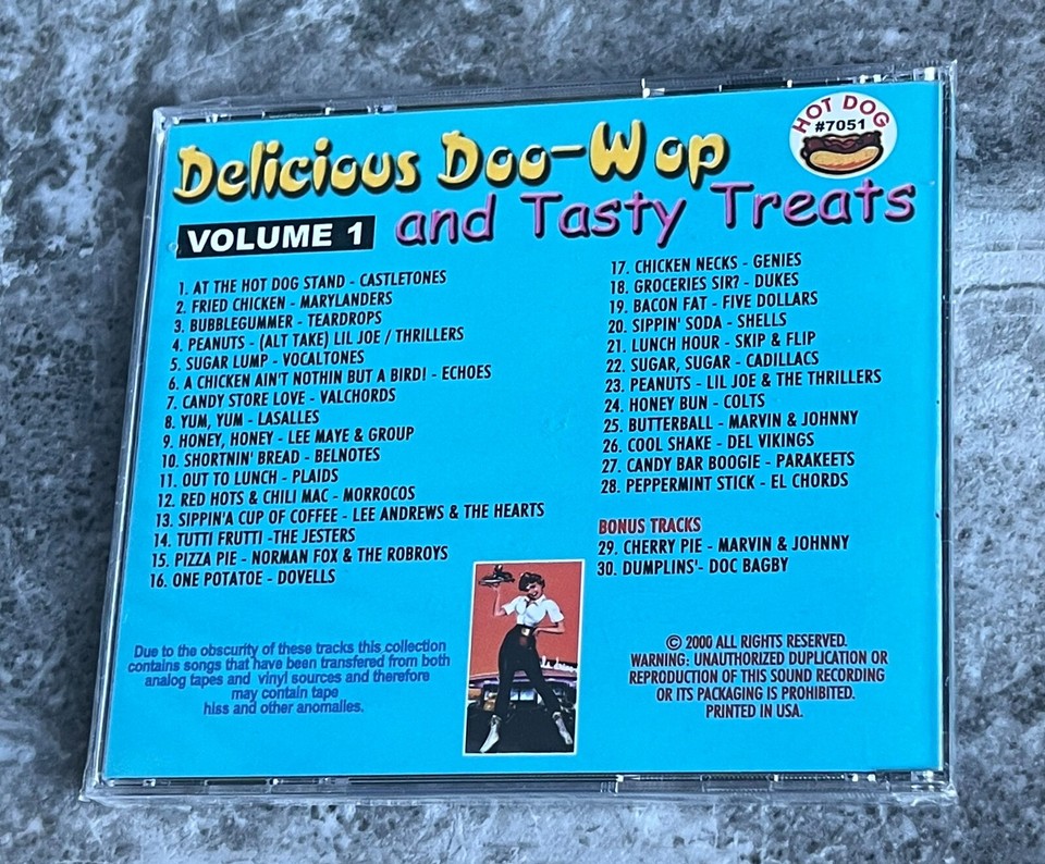 DELICIOUS DOO-WOP & TASTY TREATS VOL 1 NEW CD THE TEARDROPS/ECHOES ...