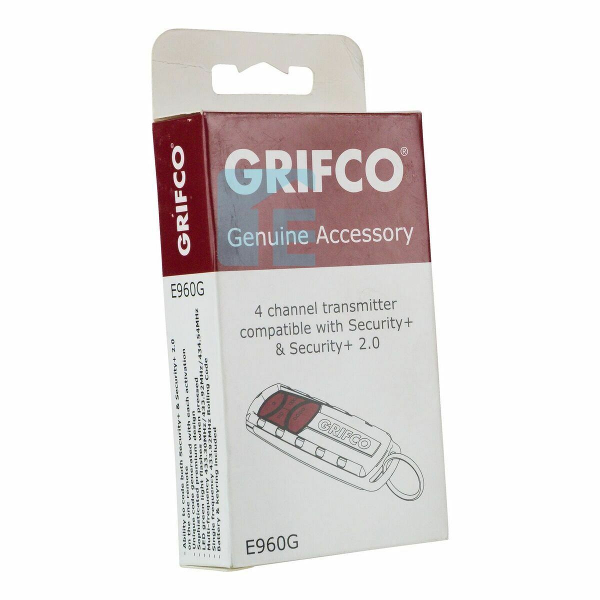 Grifco eDrive +2.0 Keyring Remote Control Garage Door Transmitter E960G ...