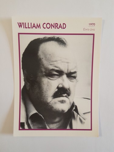 WILLIAM CONRAD - CARTE FICHE CINEMA PORTRAIT DE STAR | eBay