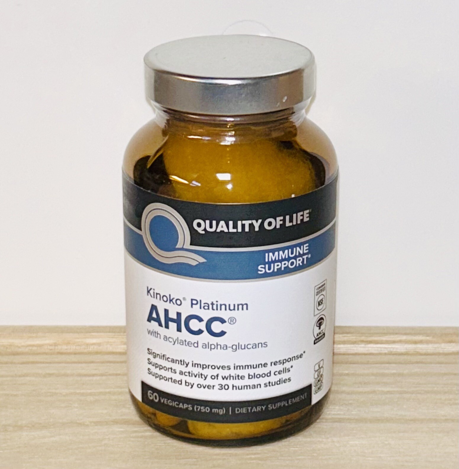 Quality Of Life Kinoko Platinum AHCC 750 Mg - 60 Veggie Capsules New ...