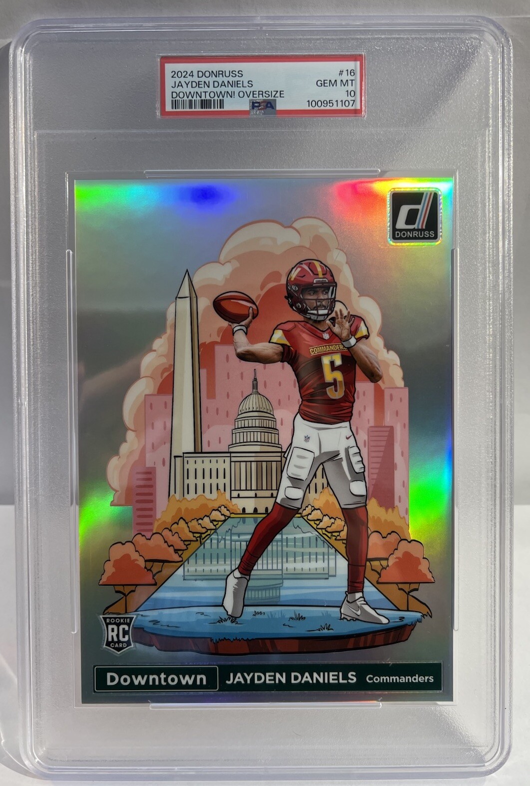 Jayden Daniels 2024 Donruss #16 Oversized Downtown Price Guide - Sports ...