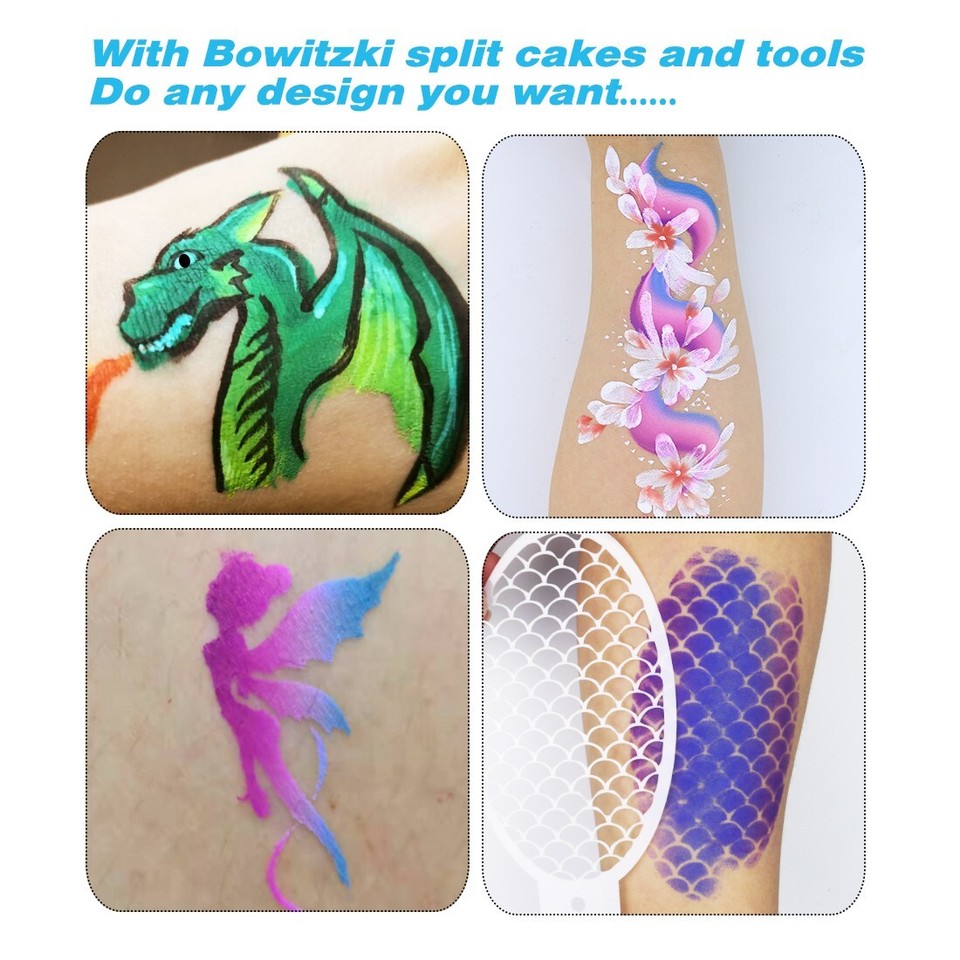 Bowitzki Face Paint Kit Bundle Face Painting Kits for Kids Party Crayon ...