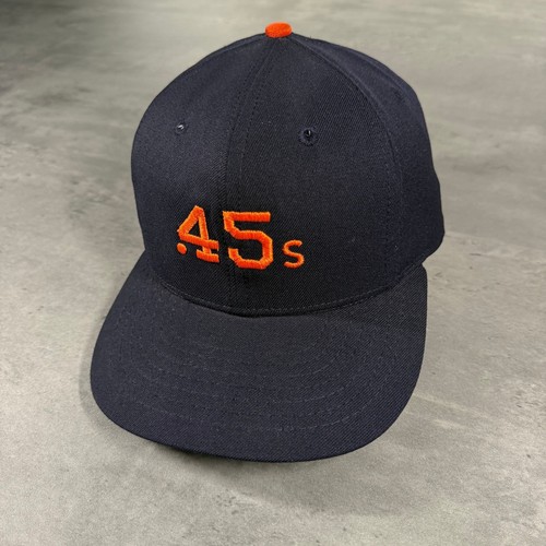 Vintage Roman Pro Colt 45s Hat 7 1/4 Fitted Navy Orange Wool USA Made ...