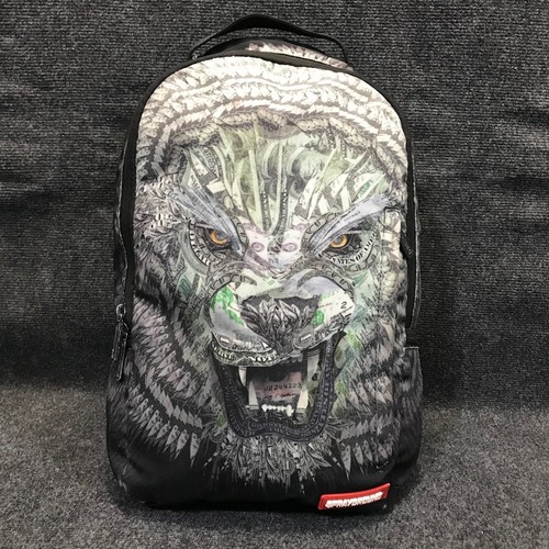 Sprayground Backpack Black Unisex Size 910B1063NSZ Graphic Print Animal ...