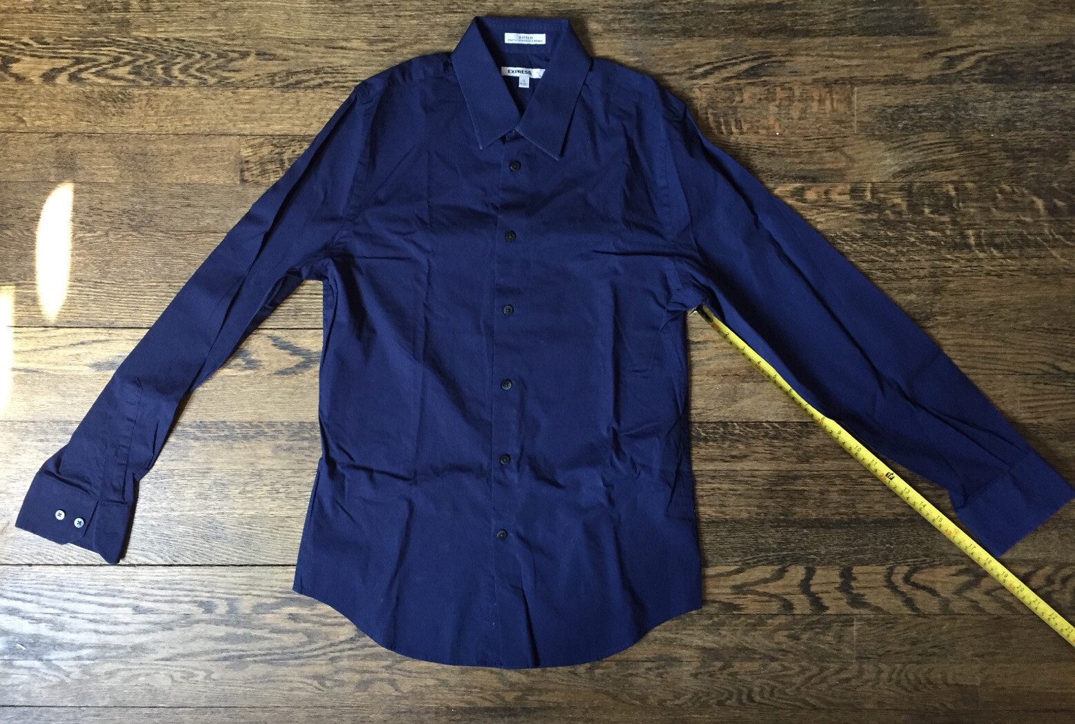 Express 1MX Shirt Men's Size S Slim Fit Blue Long Sleeve Button Up ...