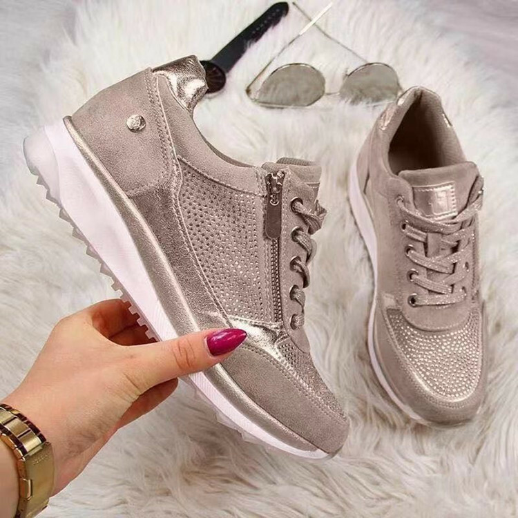 New Women's Shoes Solid Color Rhinestone Sports Running Shoes Women | eBay