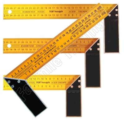 Steel Tri & Mitre Square Metric Wood Work Carpenter Engineer Try Set ...