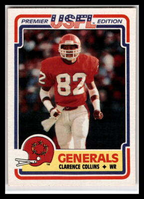 1984 Topps USFL #69 Clarence Collins New Jersey Generals | eBay