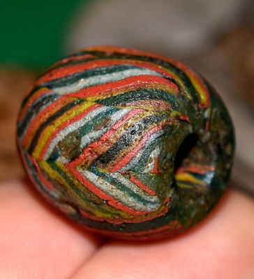 Ancient Medieval Islamic Fustat Fused Rod Morphia / Morfia Glass Bead ...
