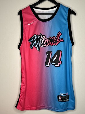 Nike Miami Heat #14 Tyler Herro Jersey Miami Vice City Edition Size 52 ...