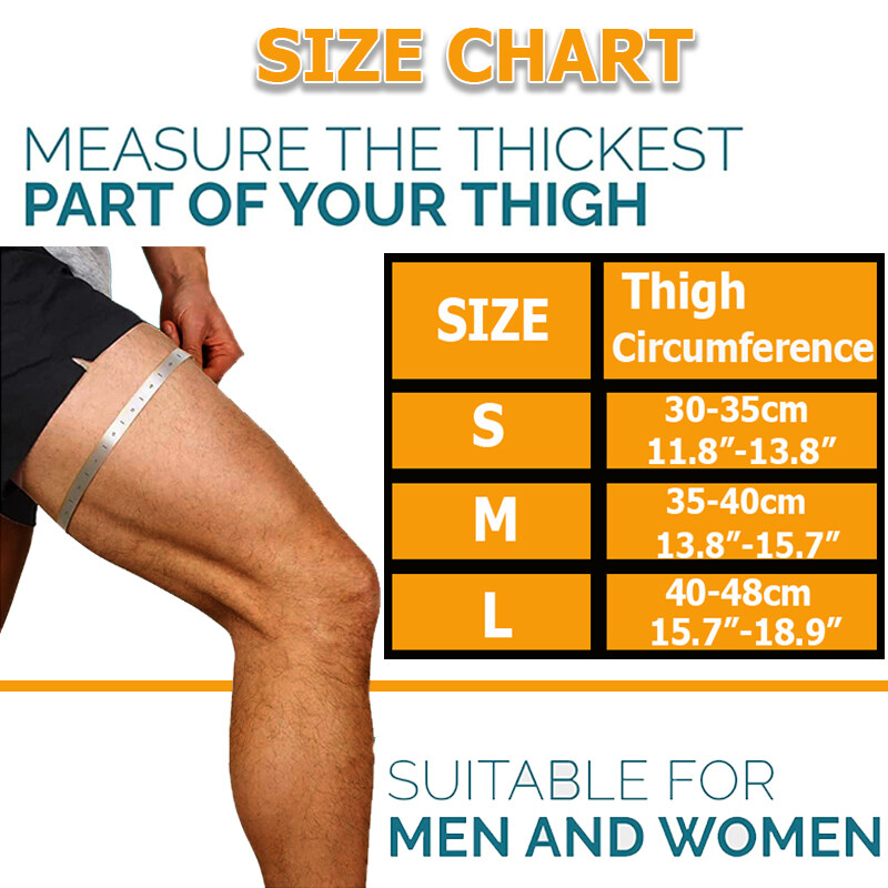 Copper Compression Thigh Hamstring Support Sleeve Brace Sport Upper Leg ...