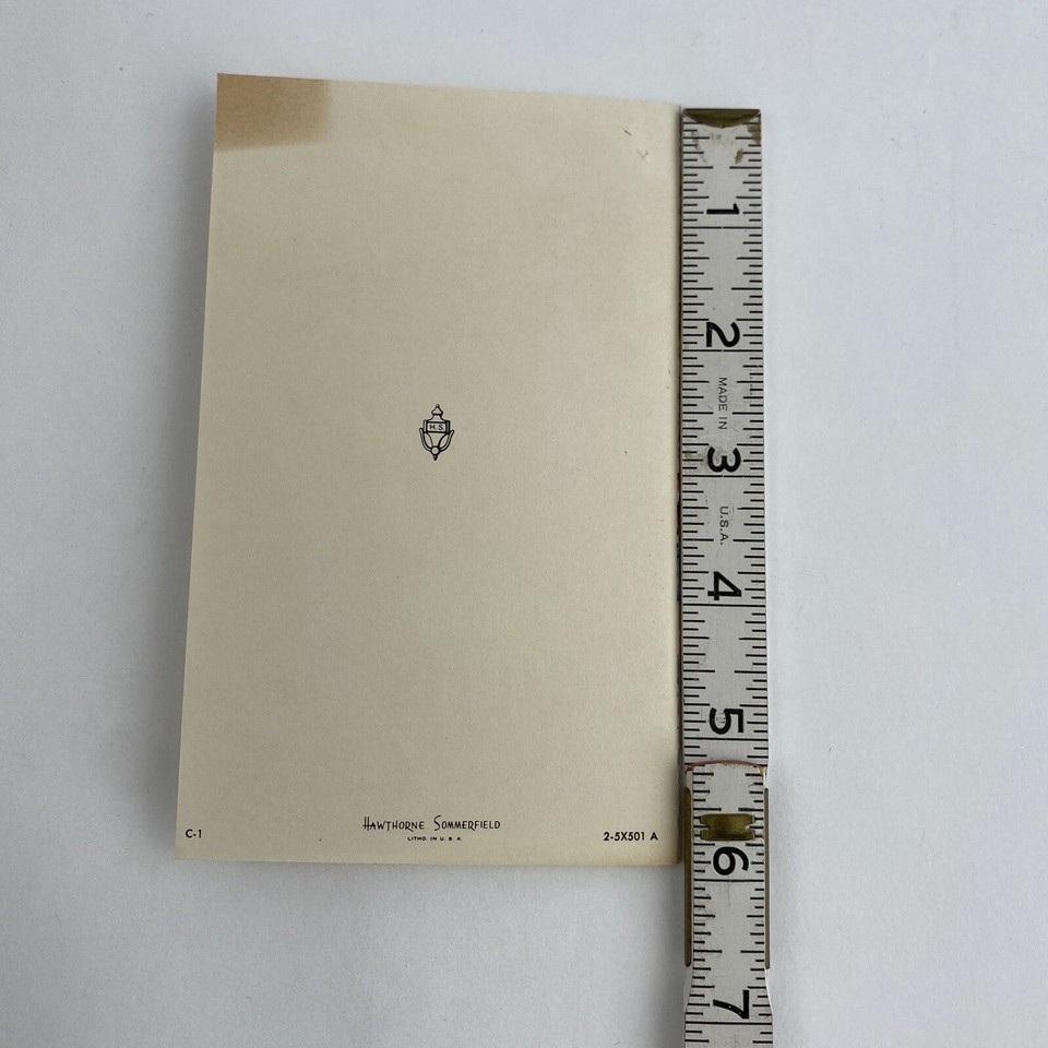 Vintage Mid Century Christmas Greeting Card Red Barn Snowy Lane Birch ...