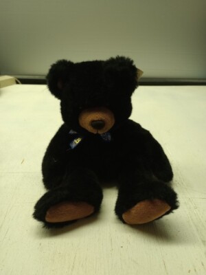 Russ 13" Bears From The Past Inkspot Black Bear w/ Blue .Bow NOS Item ...