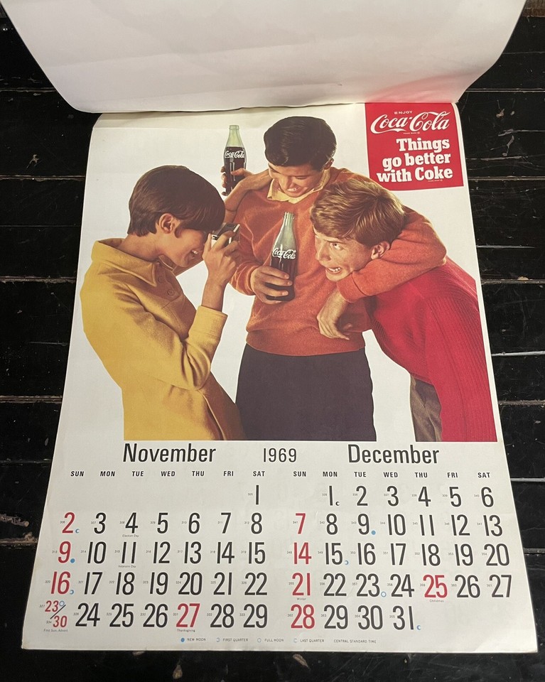 Vintage 1969 Things Go Better With Coke Coca Cola XMAS Advertising ...
