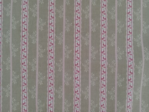 Waverly "Tea Lane" Stripes & Roses Pattern 6 Contin. Yards Upholstery ...