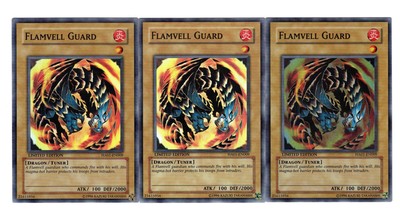Yugioh- 3X Flamvell Guard - Super Rare - Limited - HA01-EN009 - Near ...