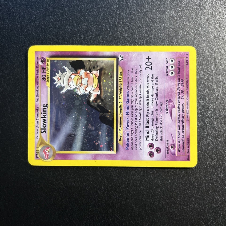 Slowking 14/111 Neo Genesis Unlimited Pokemon Card Holo Rare Heavily ...