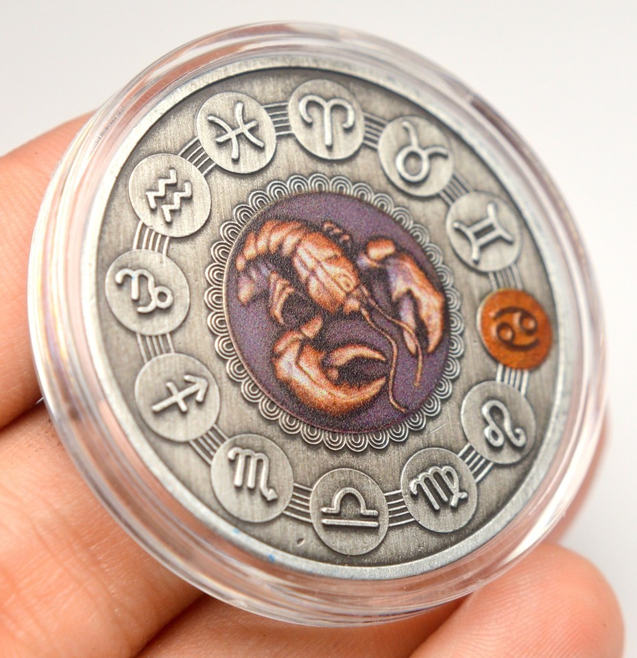 999 SILVER SCORPIO ZODIAC SIGNS ANTIQUE FINISH MEDAL COIN 20g | eBay