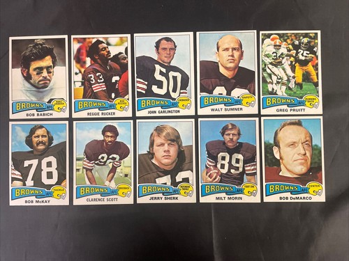 1975 Topps Football Cleveland Browns Team Set (18) Sharp Clean | eBay