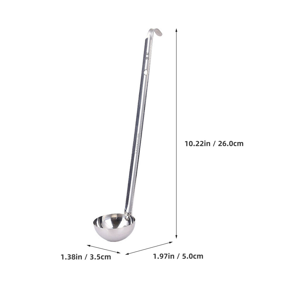 2 Pcs Soup Ladle Set Long Handle Measuring Spoon Ladles Serving Metal ...