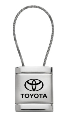 Toyota Satin Chrome Cable Key Fob (Silver) | eBay