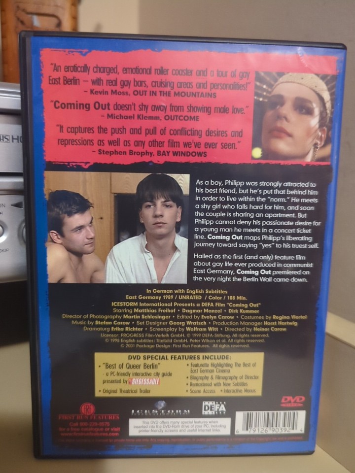 Coming Out (1989) (DVD, 2001, Gay Interest) Matthias Freihof, Dagmar ...