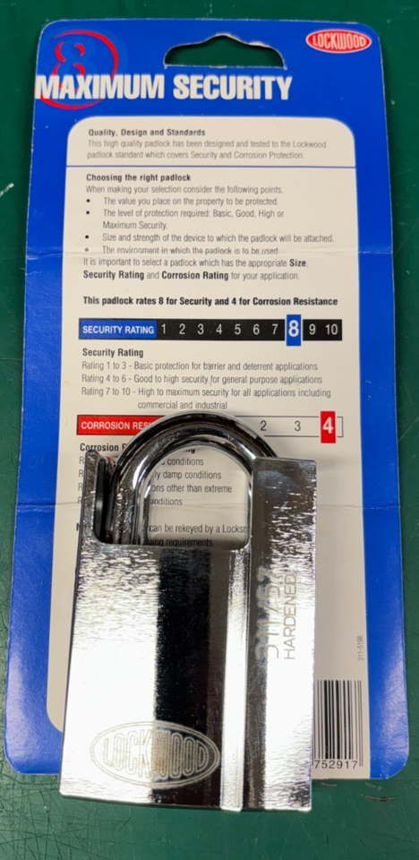 Lockwood Maximum Security Padlock - 311/57 Abloy Locksmith Locksport | eBay